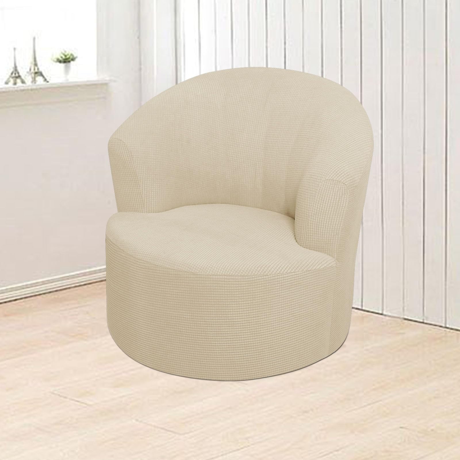 Round Club Swivel Barrel Chair Cover Modern Accent Round Club Armchair ...