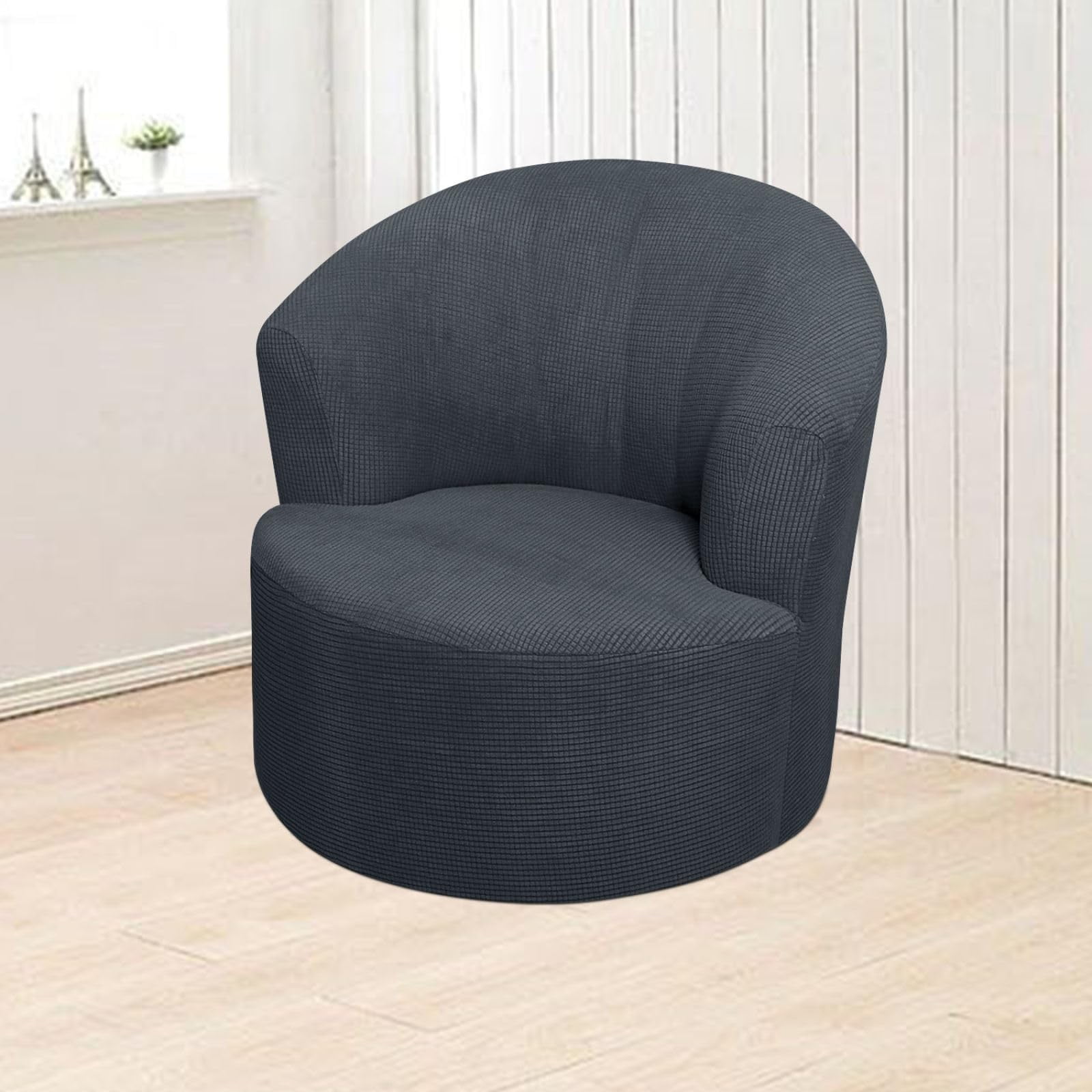Round Club Swivel Barrel Chair Cover Modern Accent Round Club Armchair ...