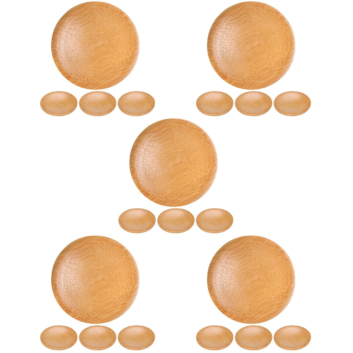 REOFLYUP Round Bamboo Table Cup Mat Khaki Non-skid for Business Owners ...