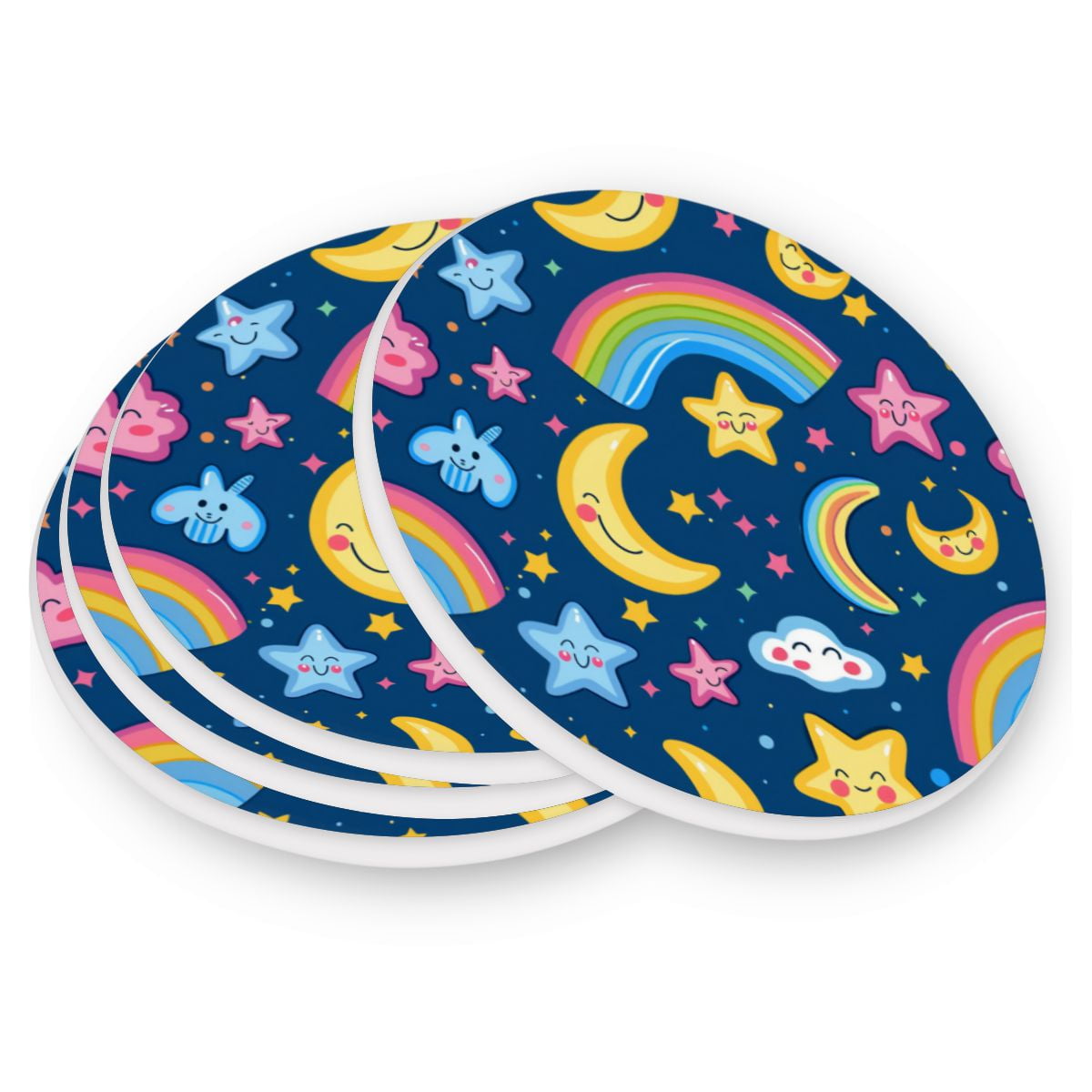 Round Coasters Modern Style Ceramic Coaster Waterproof and Durable ...