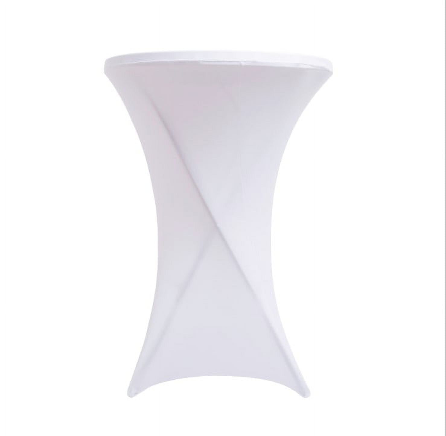 Round Cocktail Table Covers, Stretch Fitted Tablecloth Highboy Table ...