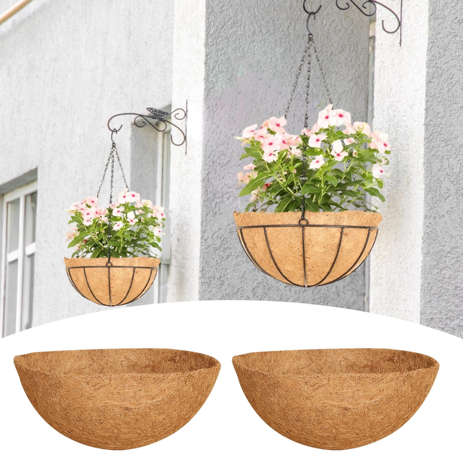 Round Coconut Husk Flower Pot Liner, Coconut Pad Suitable for Balcony ...