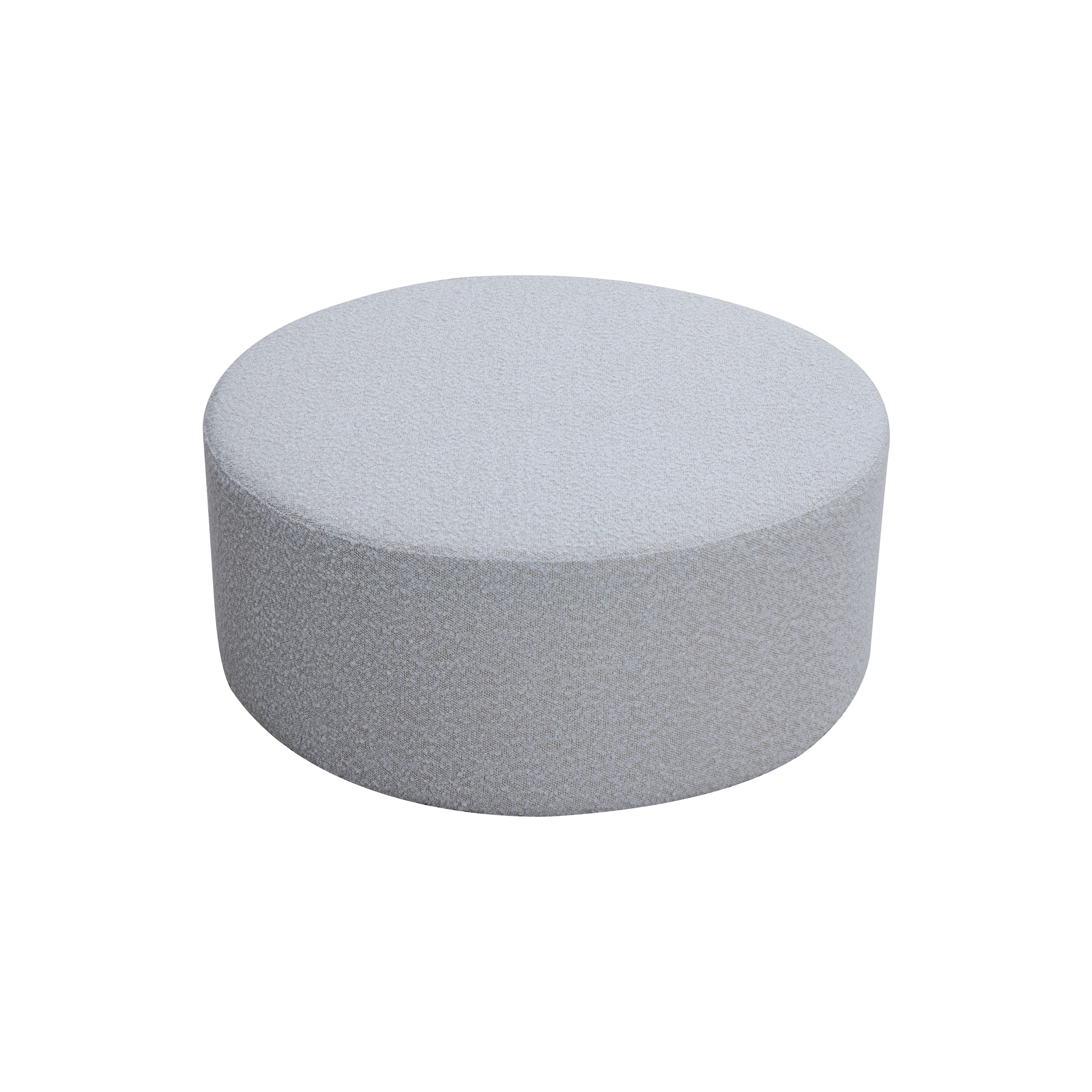 Round Coffee Table,Boucle Upholstered End Table,Functions As Side Table ...