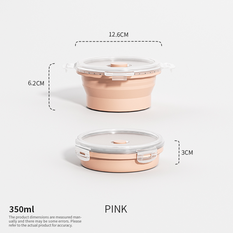 Round Collapsible Silicone Food Storage Containers with Lids Freezer ...