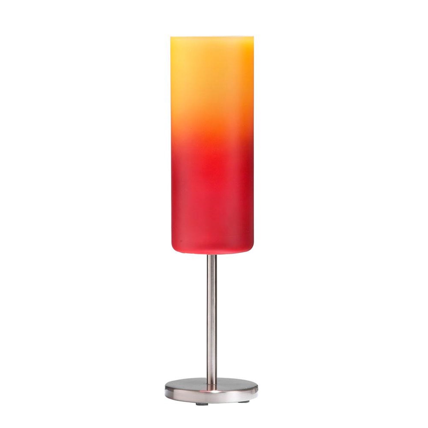Round Colored Glass Shaded Table Lamp-Glass:Red Orange - Walmart.com