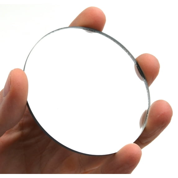 Round Concave Glass Mirror - 3" (75mm) Diameter - 200mm Focal Length ...