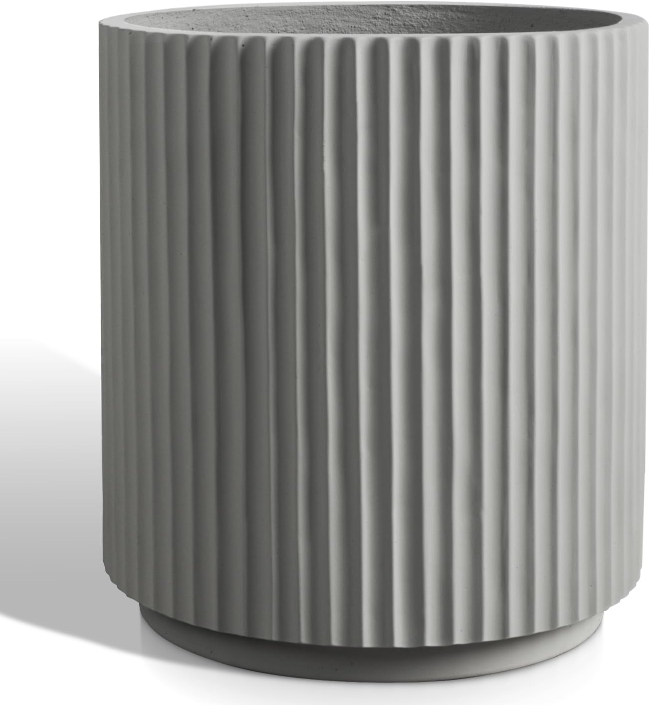 Round Concrete Planter Outdoor Indoor, Large Cement Plant Pot for ...