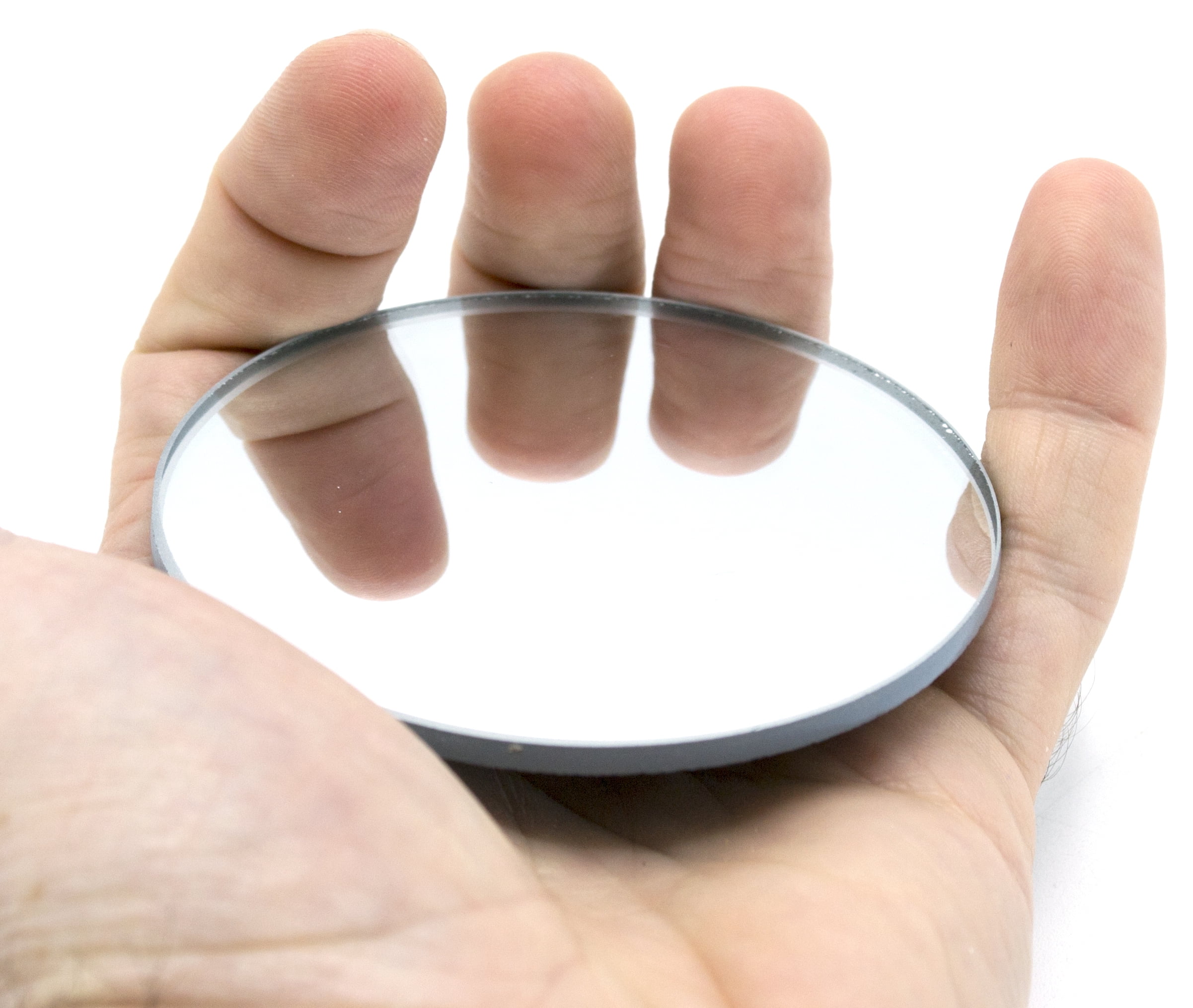 Round Convex Glass Mirror - 3" (75mm) Diameter - 150mm Focal Length - 3 ...