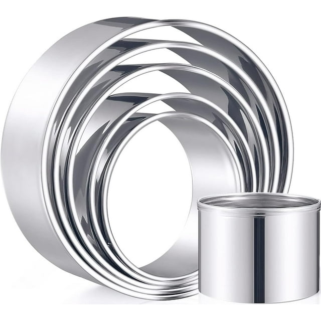 Round Cookie Cutters Set, Stainless Steel Circle Cookie Biscuit Cutters ...