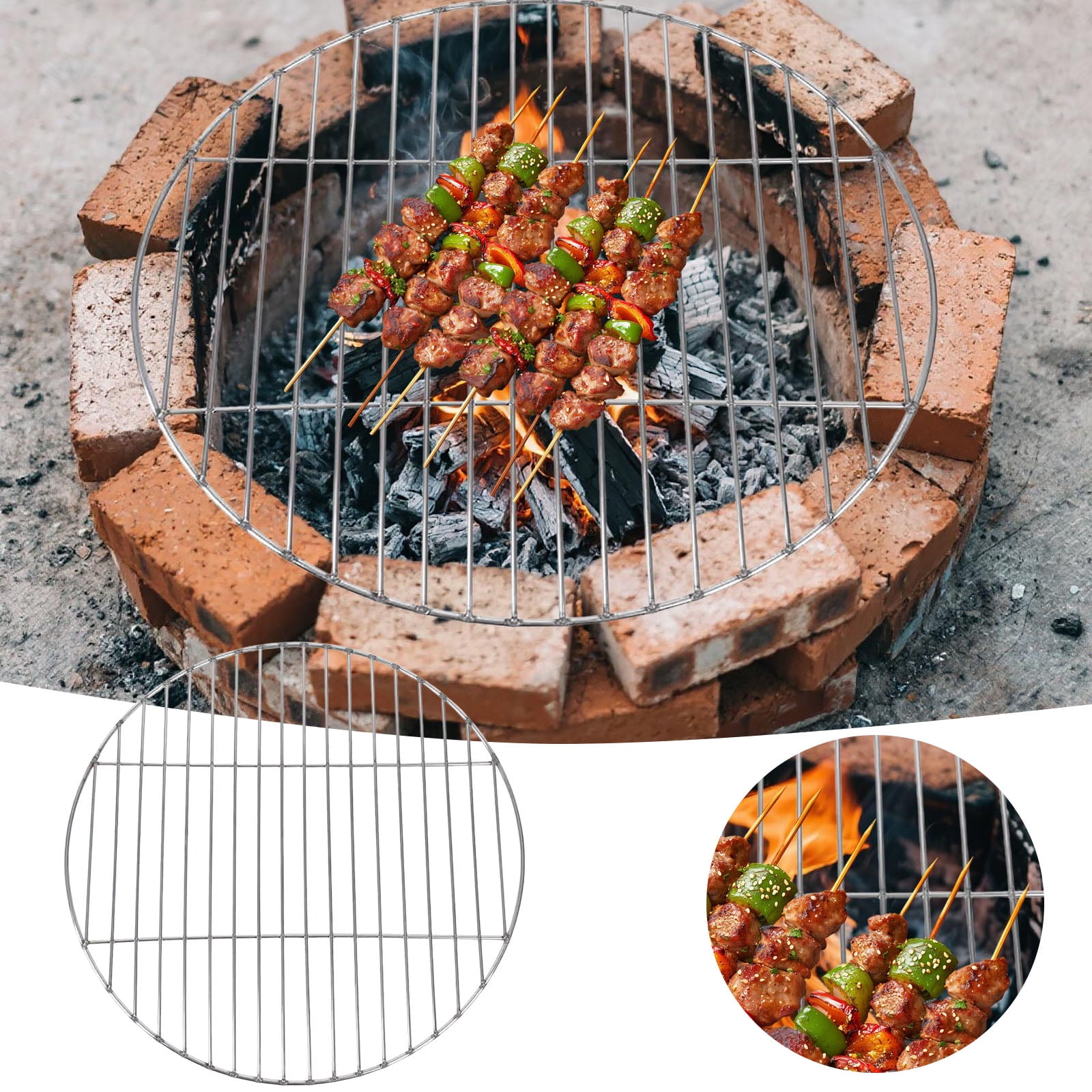 Round Cooking Grate,Diameter 16in Stainless Steel Cake Rack,Cooling ...