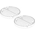 Round Cooling Rack Set of 2, 7½ Inch Round Baking Steaming Roasting ...
