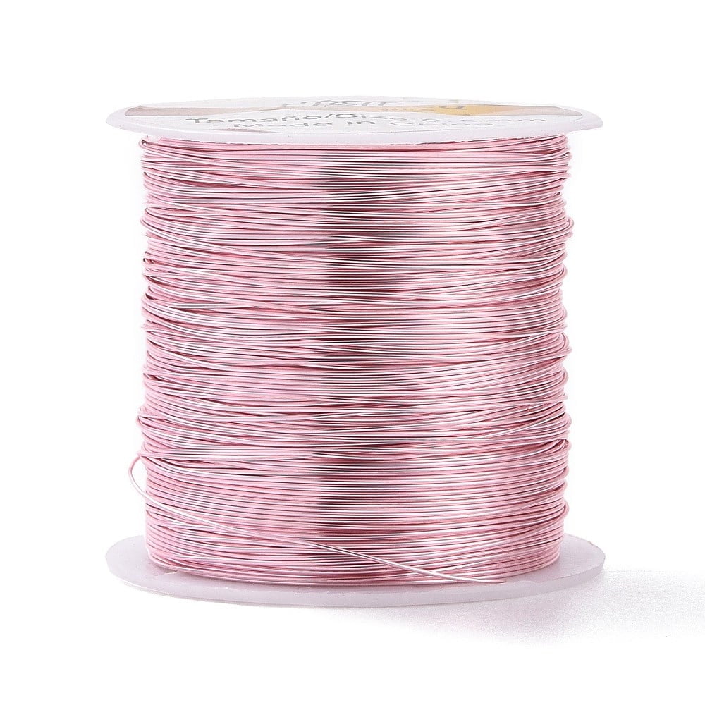 Round Copper Craft Wire Copper Beading Wire Long-Lasting Plated Pink 24 ...