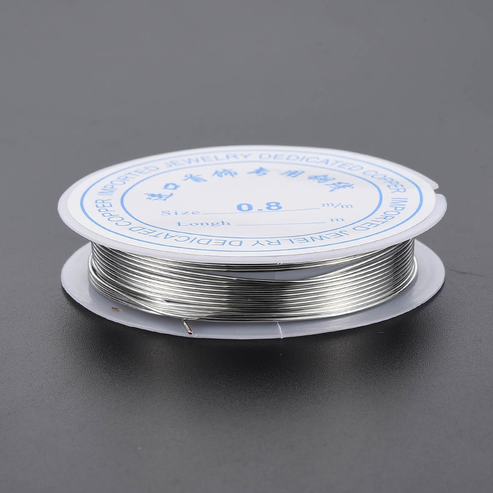 Round Copper Jewelry Wire Platinum 20 Gauge 0.8mm about 9.84 Feet(3m ...