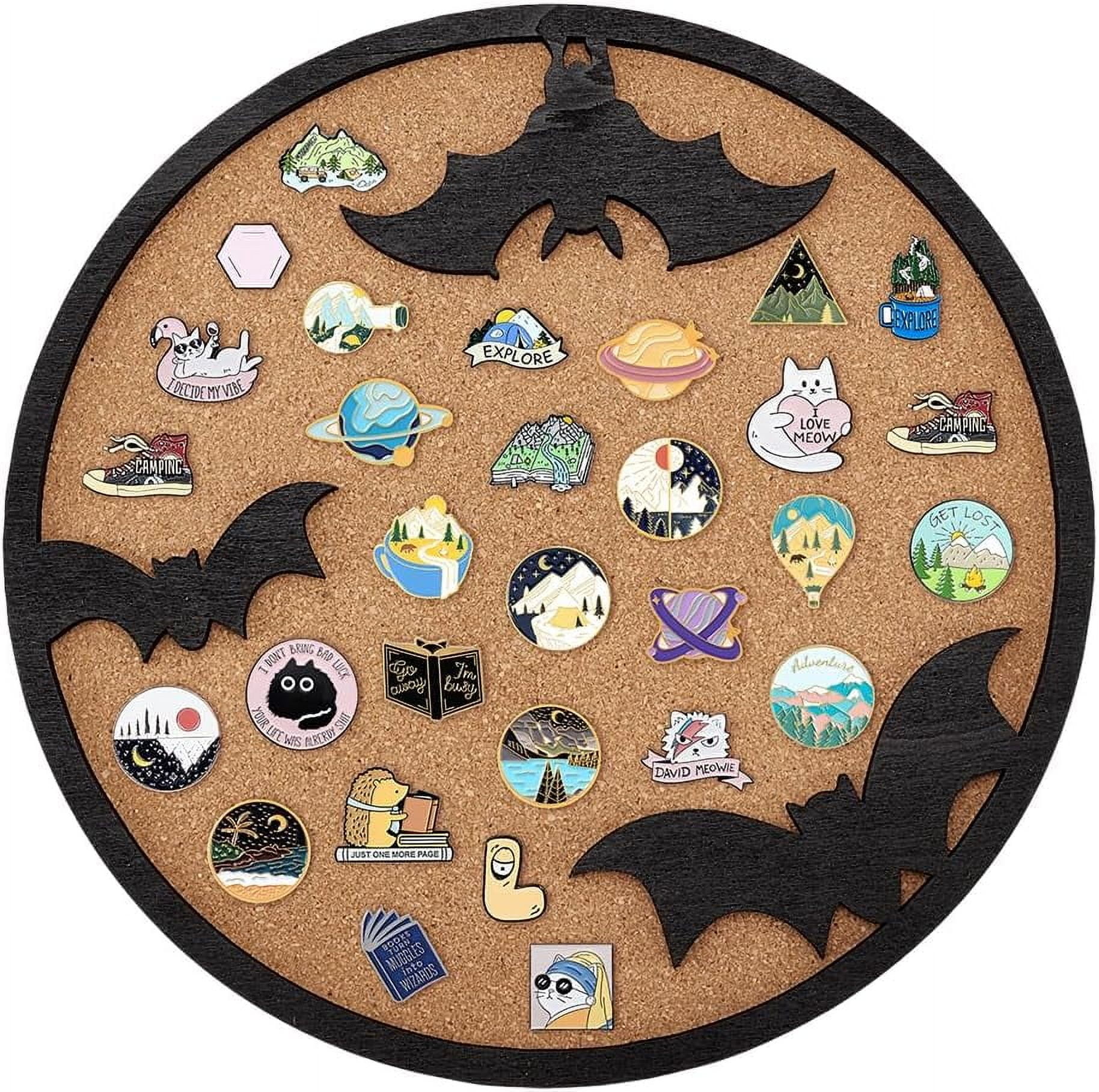 Round Cork Boards Bats Pin Display Board 11.8x0.7inch Bulletin Board ...
