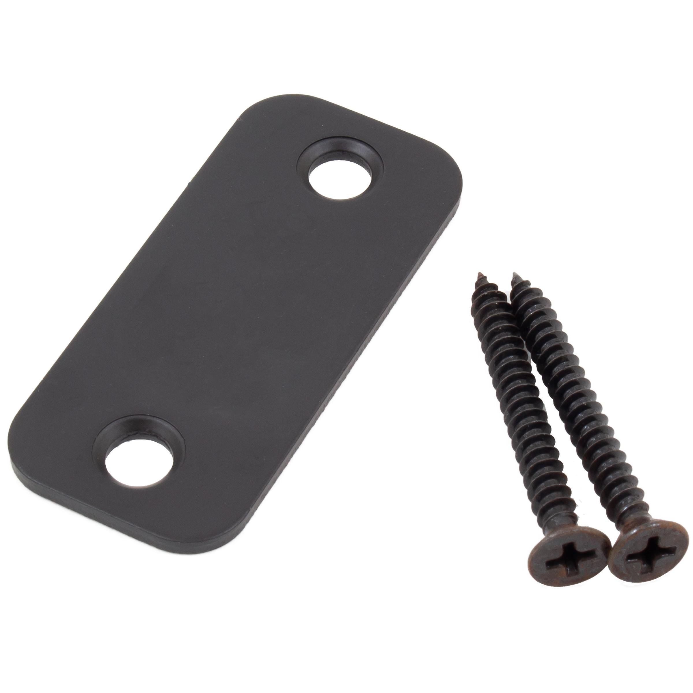 Round Corner Blank Strike Plate, 1" x 2-1/4", Matte Black by Stone ...