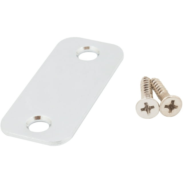 Round Corner Blank Strike Plate, 1" x 2-1/4", Polished Chrome by Stone ...