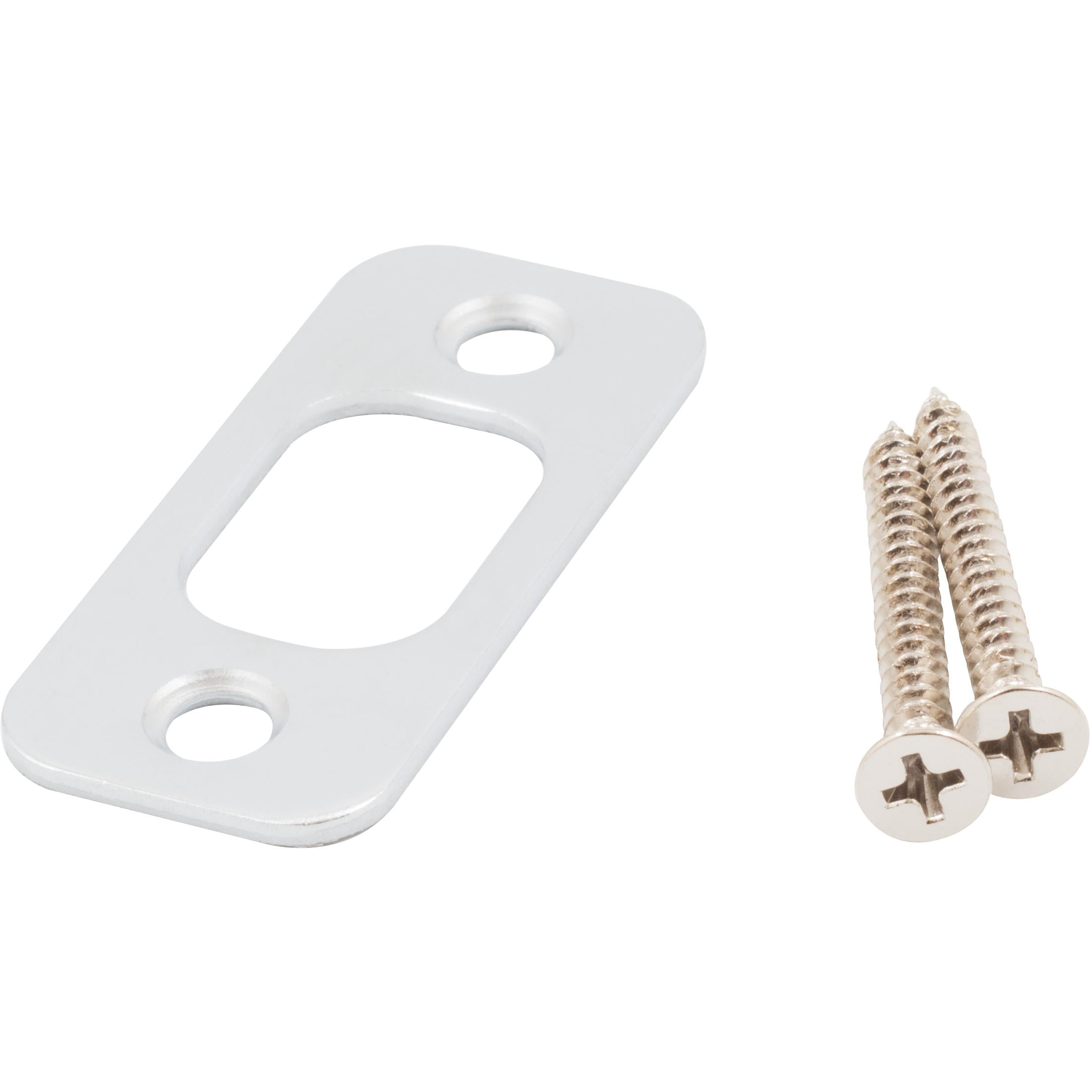 Round Corner Deadbolt Strike Plate, 1" x 2-1/4", 1-5/8" Center-to ...