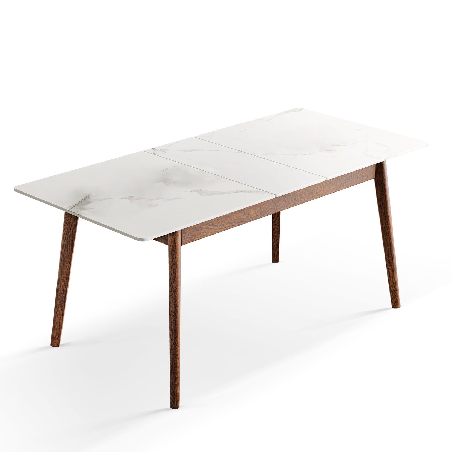 Round Corner Diagonal Leg Dining Table / 1.2 - 1.5m Extendable, FAS ...