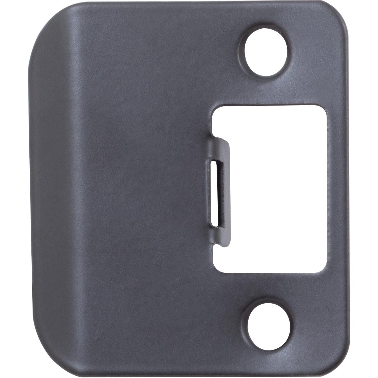 "Stone Harbor Hardware Matte Black Extended Lip Strike Plate, Round ...