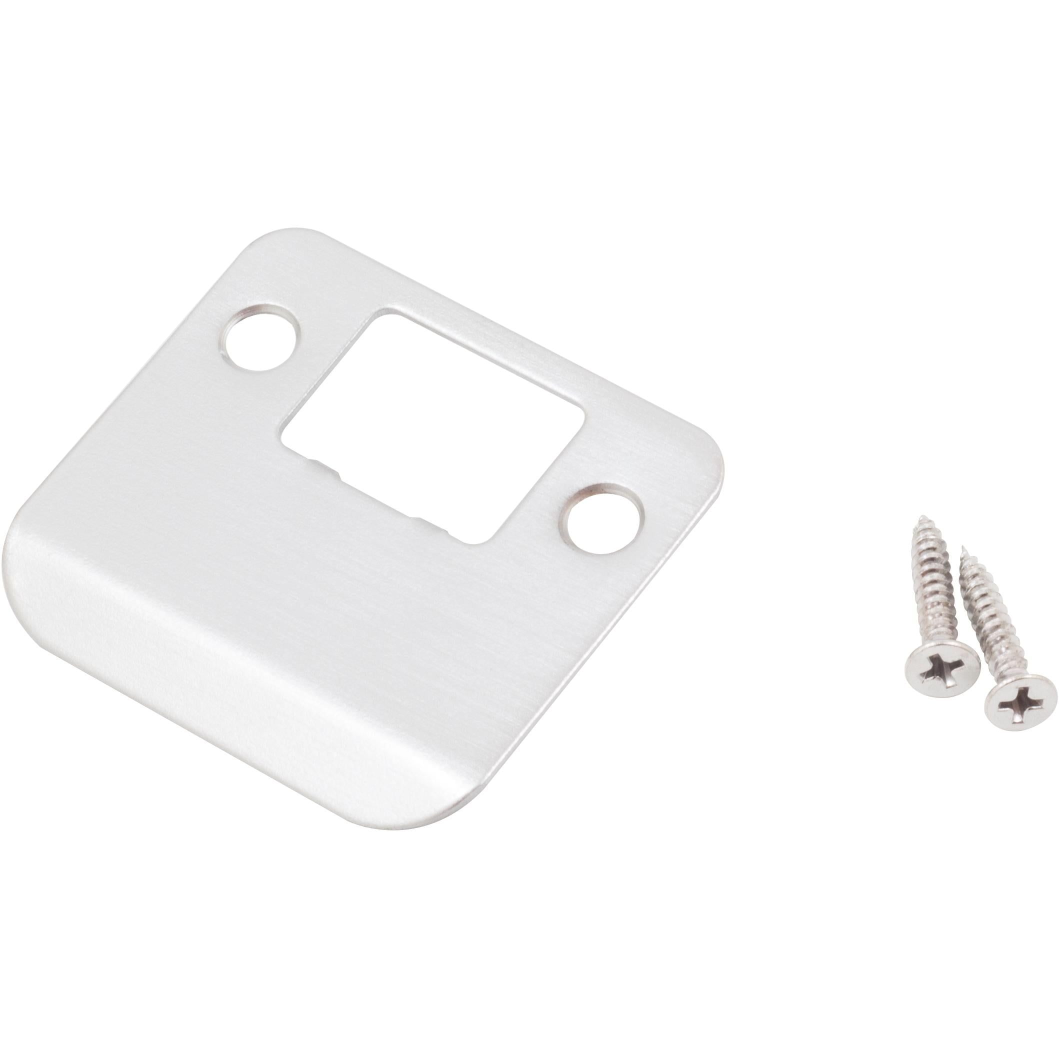 Round Corner Extended Lip Strike Plate, 2-1/4" x 1-1/2", (2" Overall ...