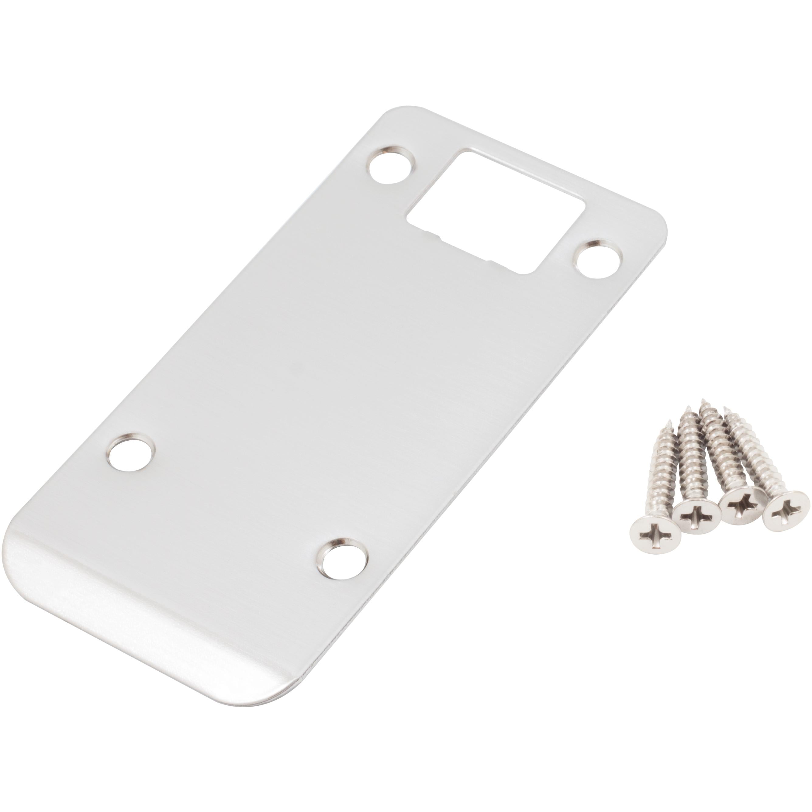 Round Corner Extended Lip Strike Plate, 2-1/4" x 4", (4-1/2" Overall ...