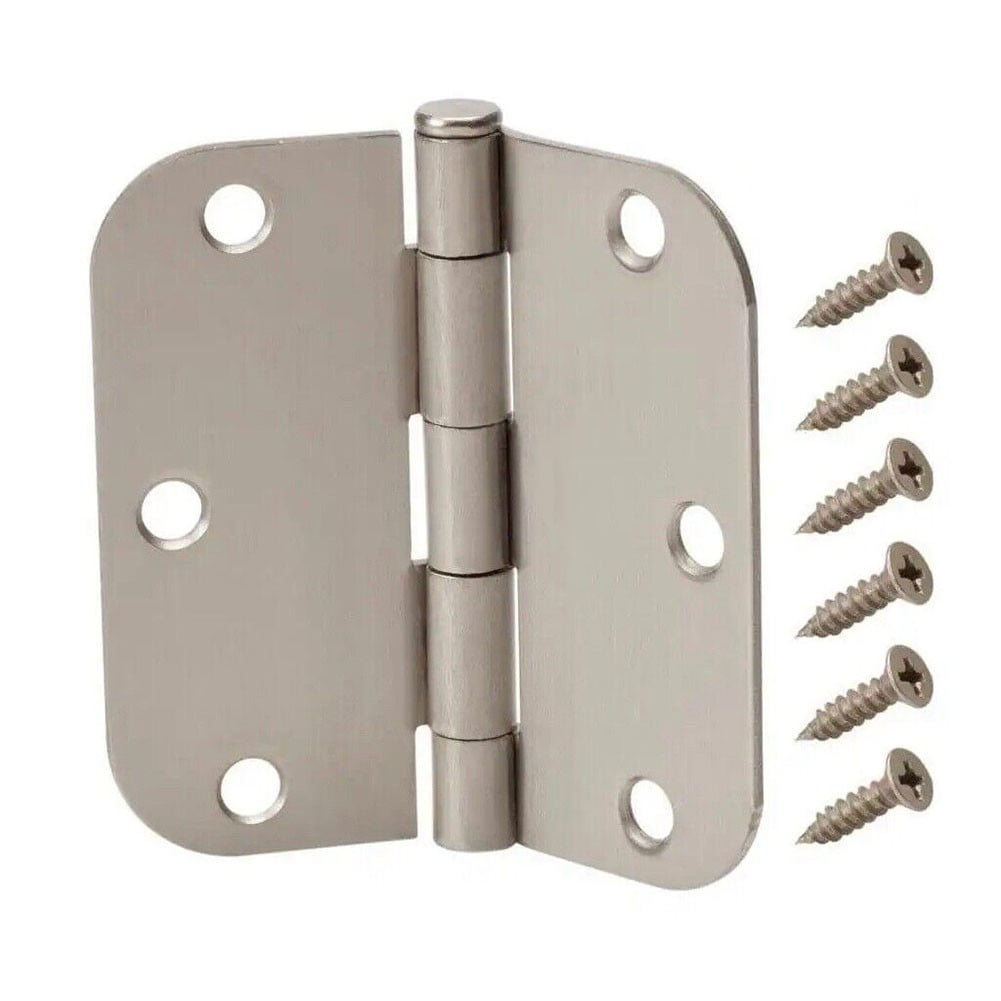 Round Corner Hinge Plastic For Flat Open Iron Hinge 3.5 In Brushed ...