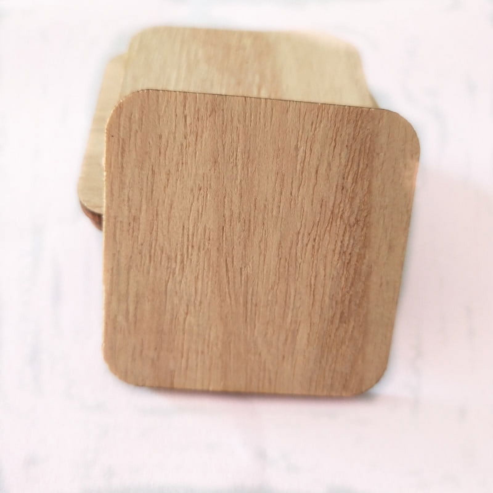 Round Corner Square Wood Chips Eco-Friendly Crafting Materials ...