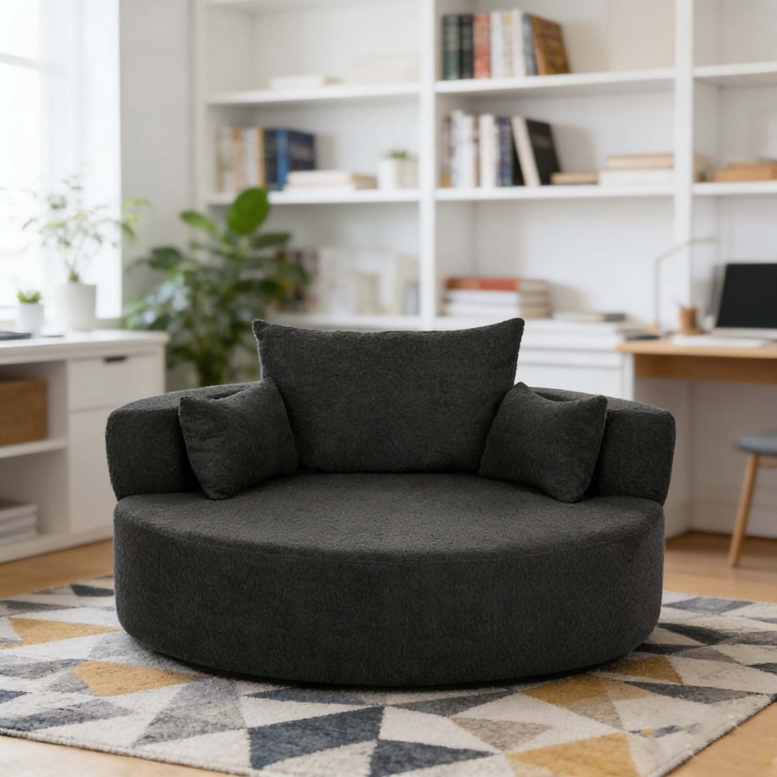 Round Couches for Living Room Oversized Barrel Chair Oversized Comfy ...