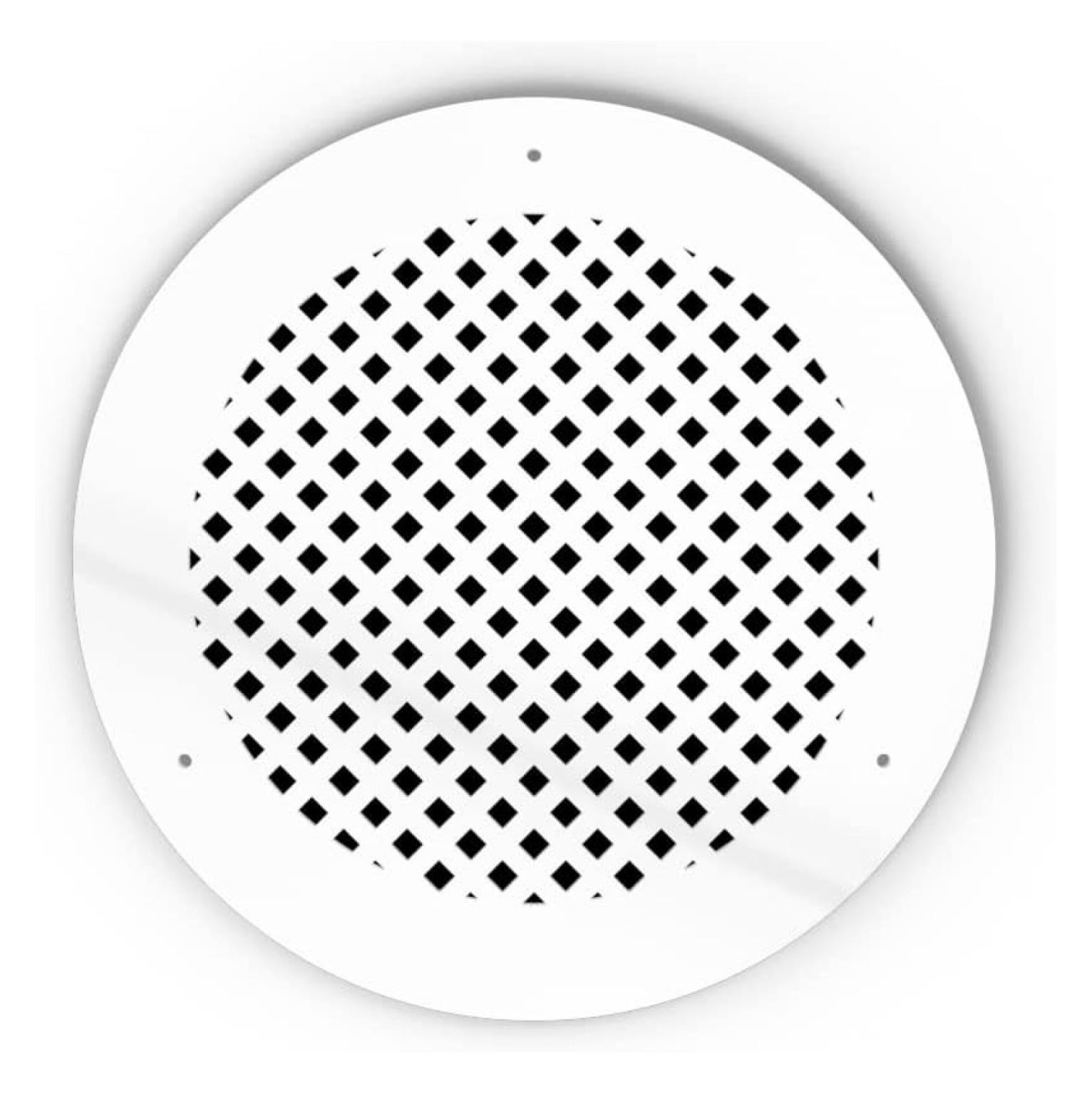 Round Cover - Plexiglass Grille, Return and Register White Finish ...