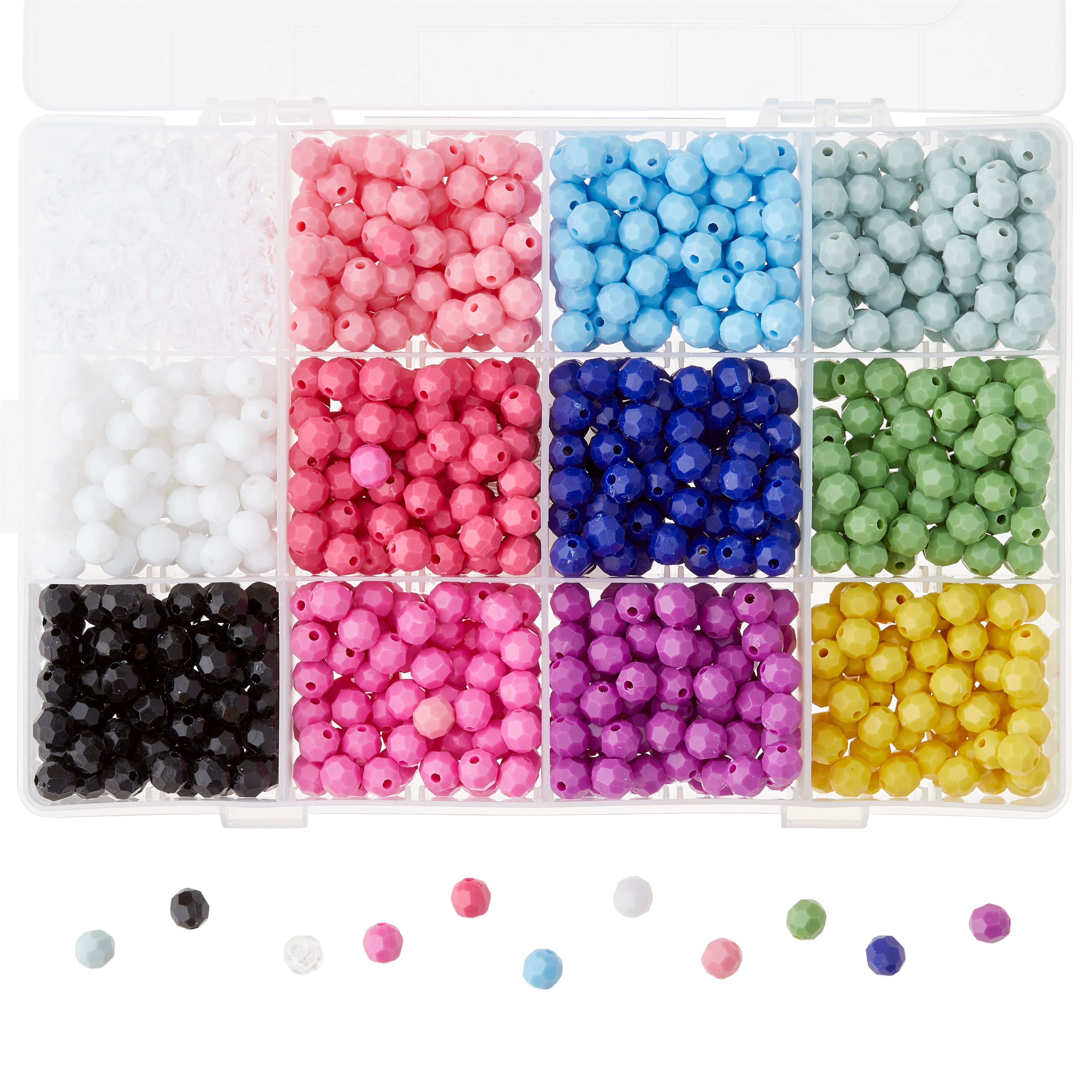 Round Crafting Beads Set by Bead Landing - Plastic Beads for Making ...