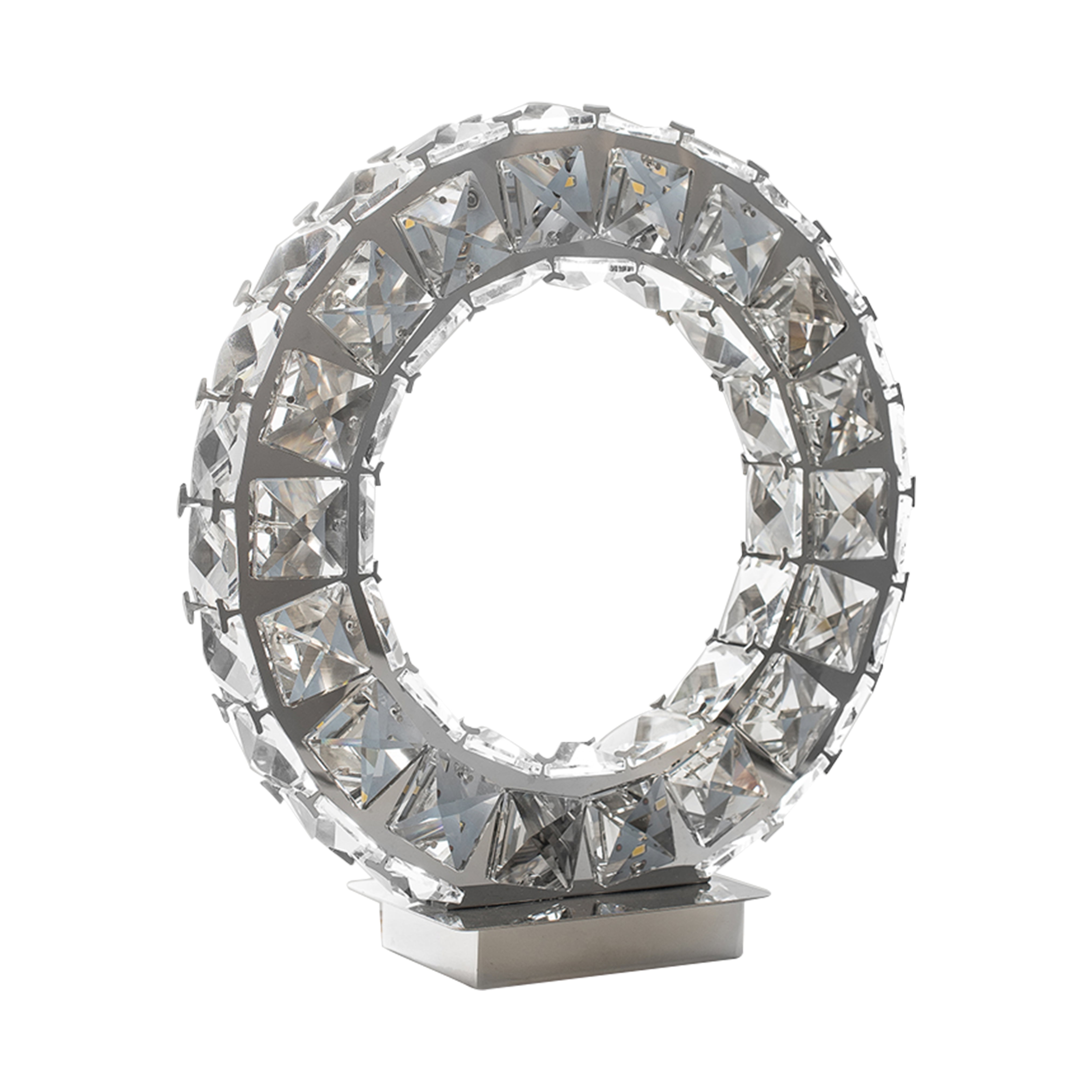 Round Crystal Extravaganza Table Lamp Led Strip Chrome Home Decor ...