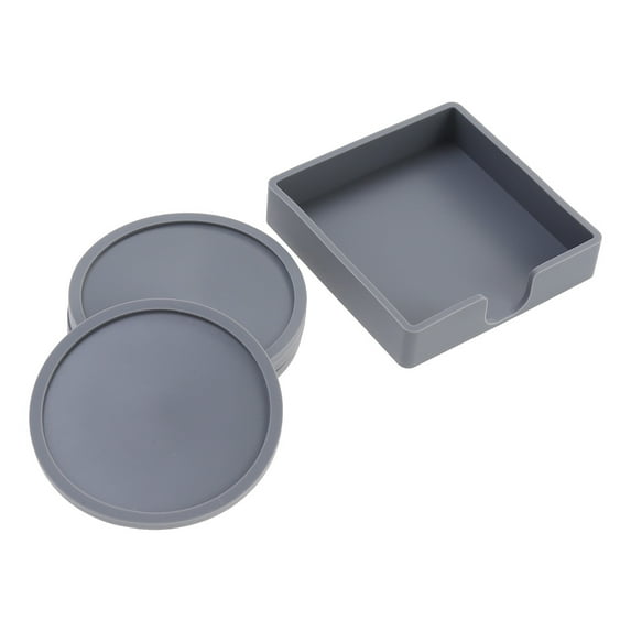 Round Cup Mat Silicone Table Pad Restaurant Pcs Set Coaster Coffee ...