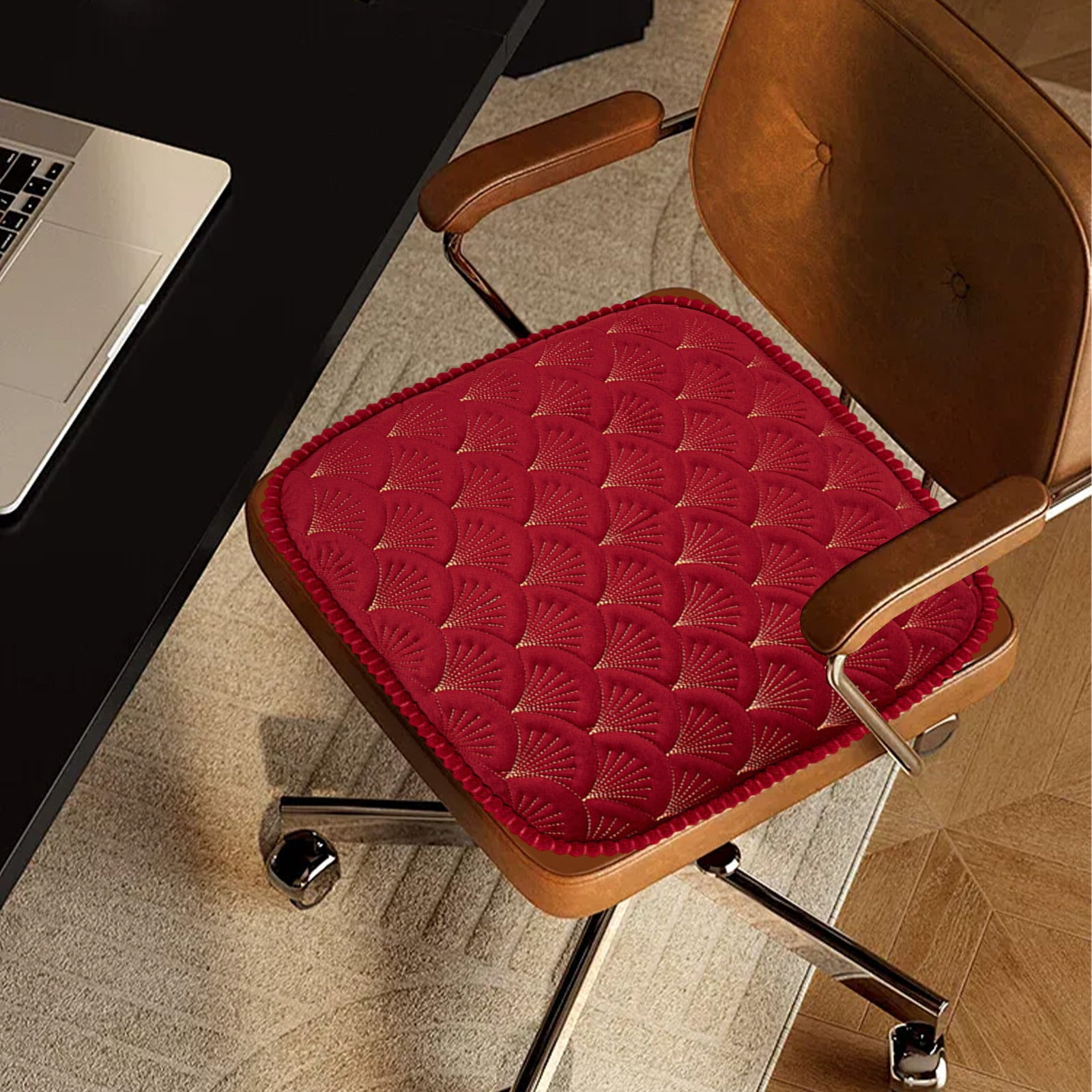 Round Cushion Dutchs Velvet Futon Cushion Quilted Thickened Office ...