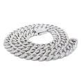 Round Cut Lab Created Moissanite Diamond 6MM Width Cuban Link Chain ...
