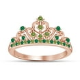 AFFY Simulated Multi Stone Mulan Princess Style Engagement Crown Ring ...