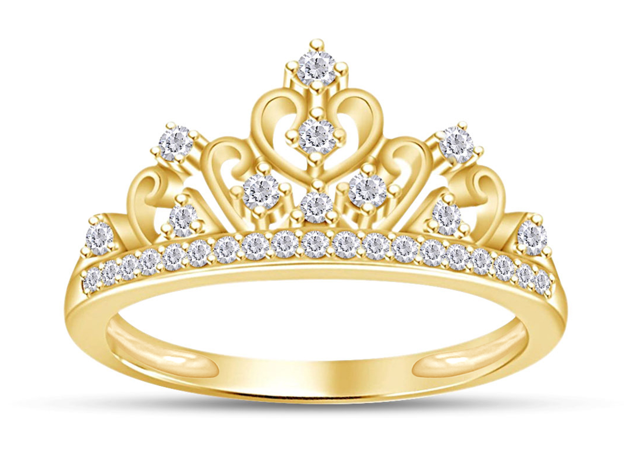Sterling Silver Princess Crown Ring (Rose Gold Plated) - Walmart.com