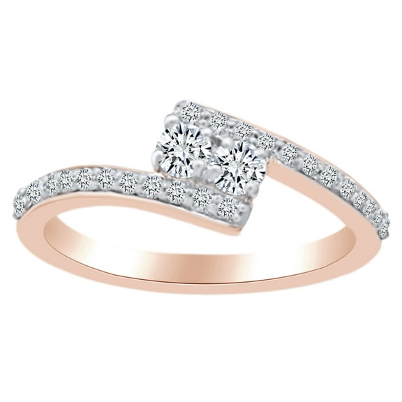 AFFY Oval & Round Cut White Diamond Halo Style Engagement Ring In 14K ...