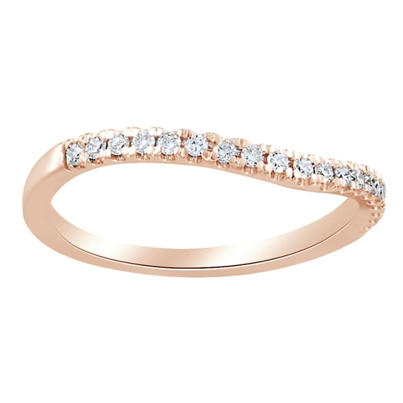 AFFY Round Cut White Natural Diamond Engagement Wedding Band Ring In ...