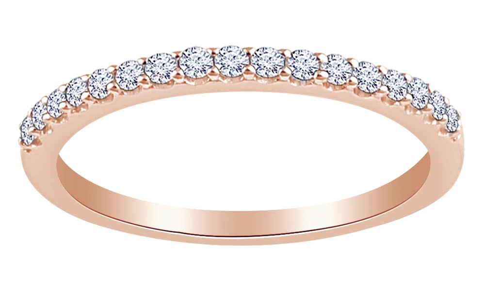 AFFY Round Cut White Natural Diamond Engagement Wedding Ring In 14K ...