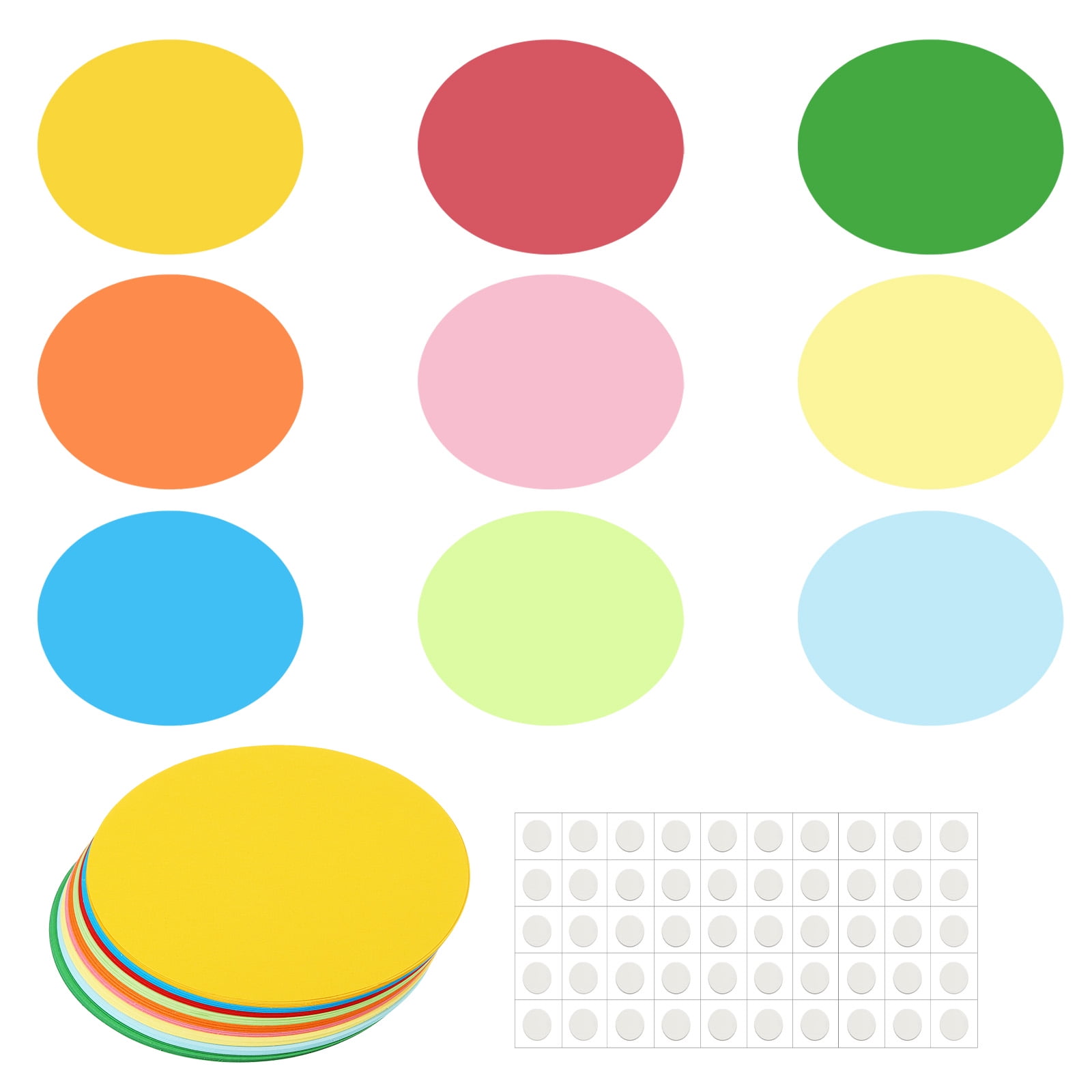 Round Cutouts, 45 Pack Paper Circles, Colorful Circle Cutout for ...
