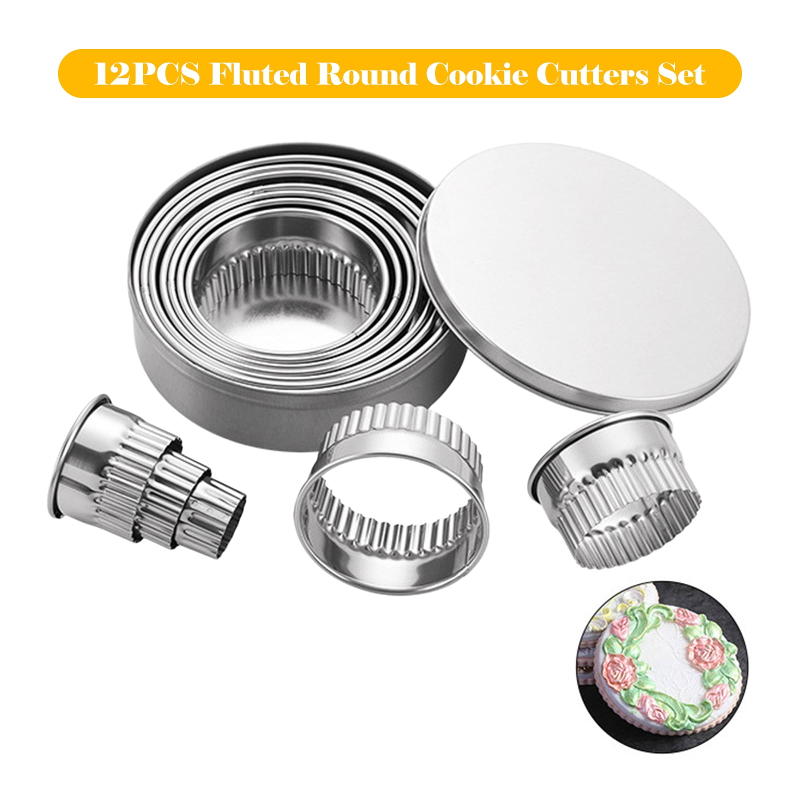Round Cutters,Size Round Biscuit Cutters Set Mold Set Cutter Party ...
