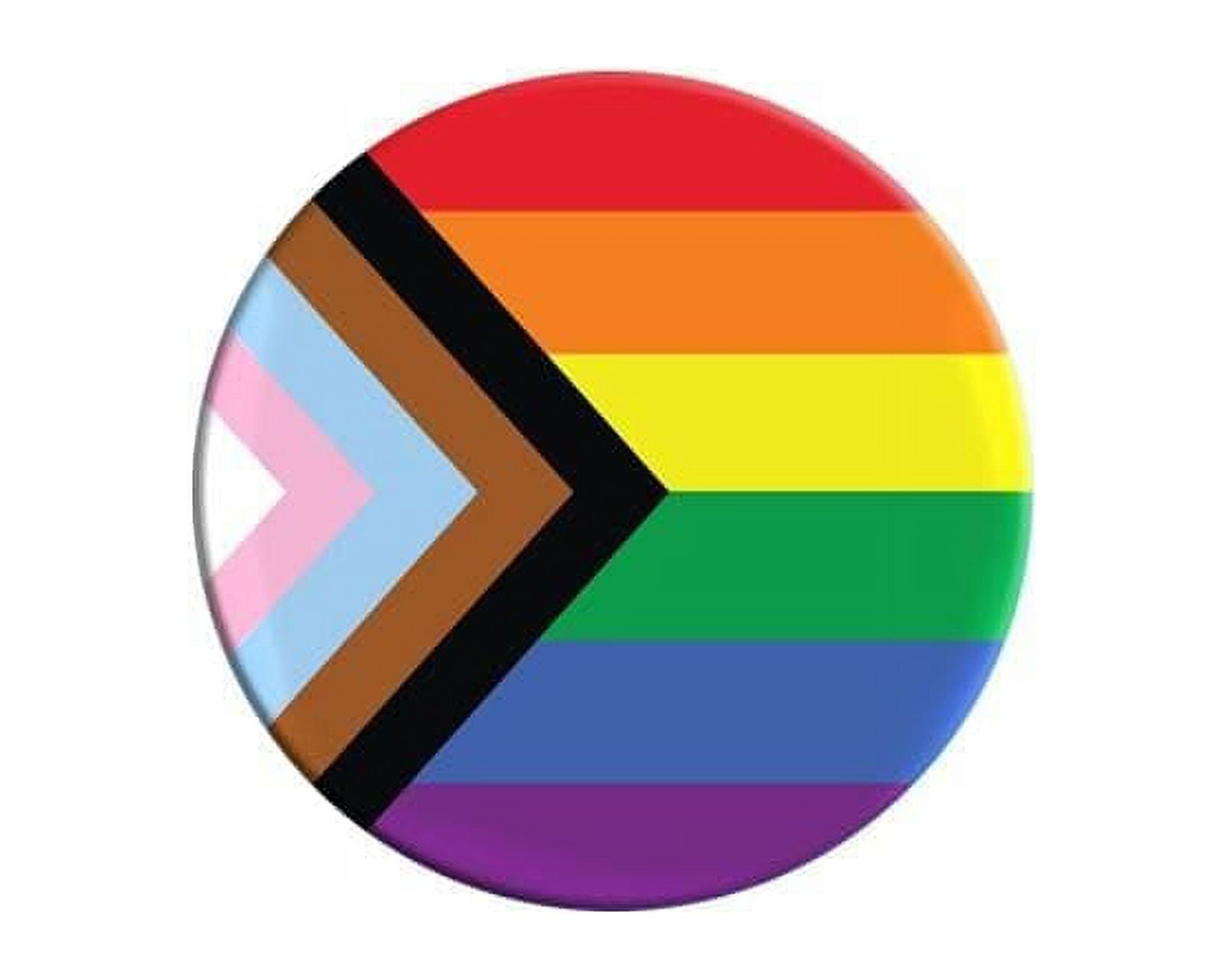 Round Daniel Quasar "Progress Pride" Rainbow Flag Button Pins 1 Piece ...