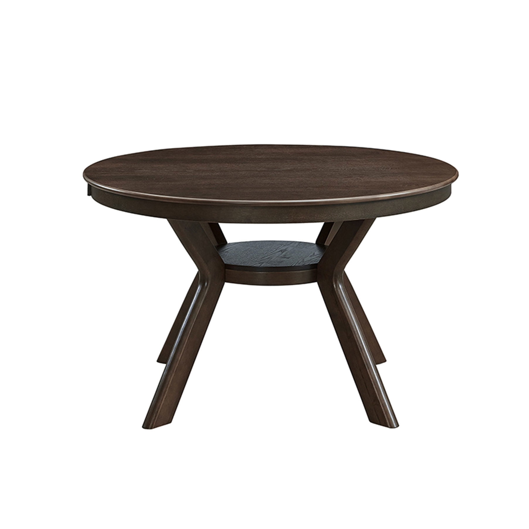 Round, Dark Brown, MDF + Wood Frame - Blends into Any Home or Business ...