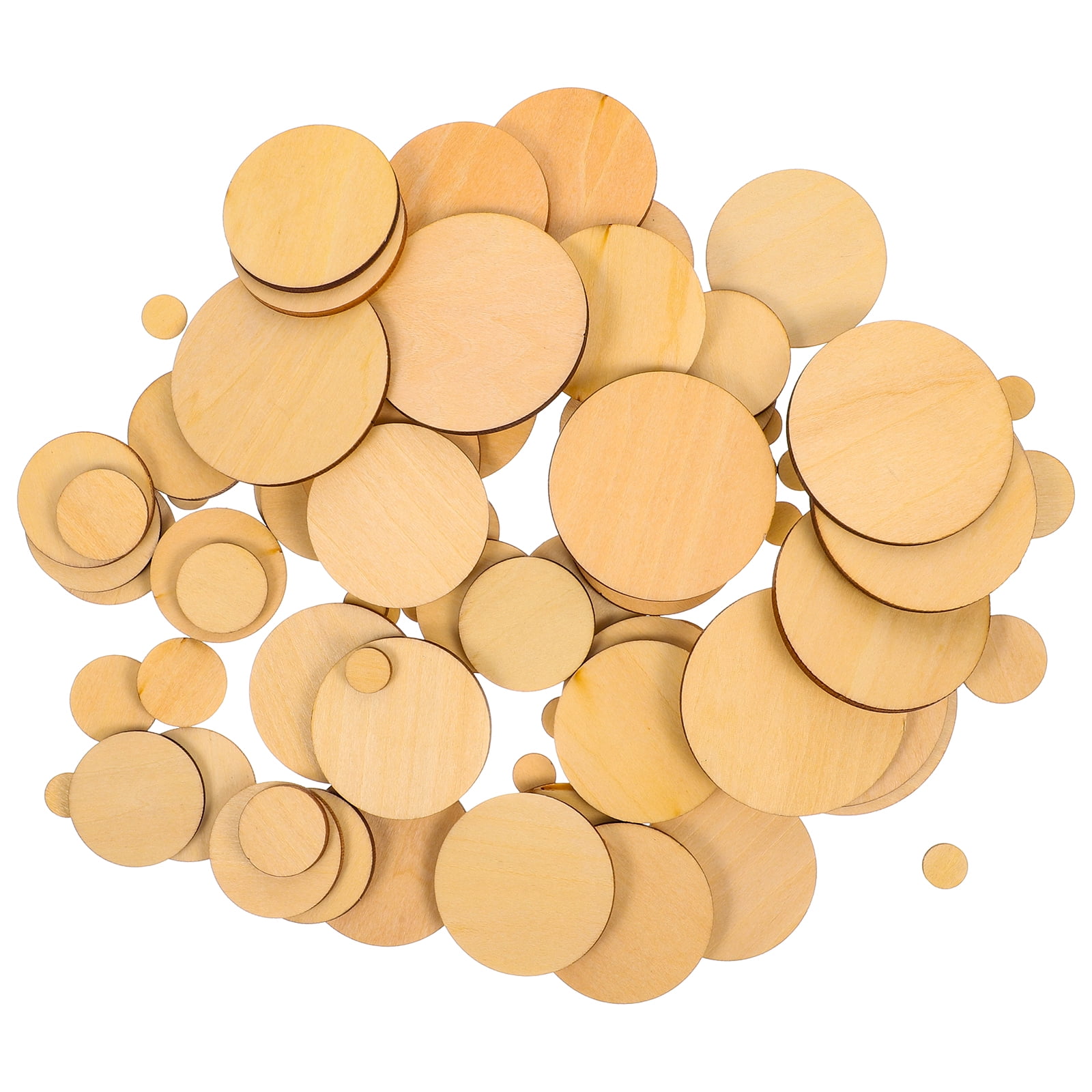 Round Decorative Wood Chips Wooden Cutouts Slices Aestethic Room ...