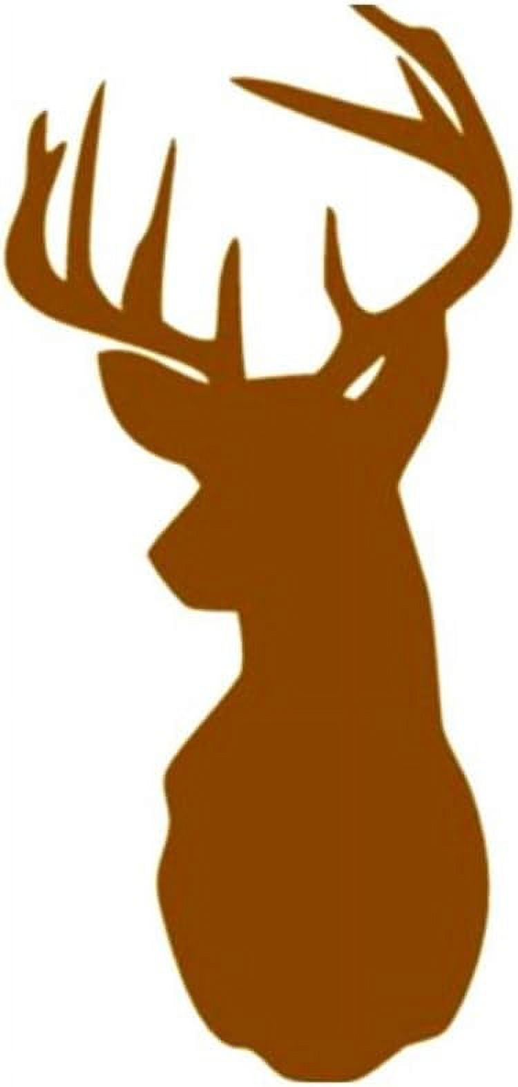 Round ~ Deer Head Silhouette Birthday ~ Edible Cake/Cupcake Topper ...