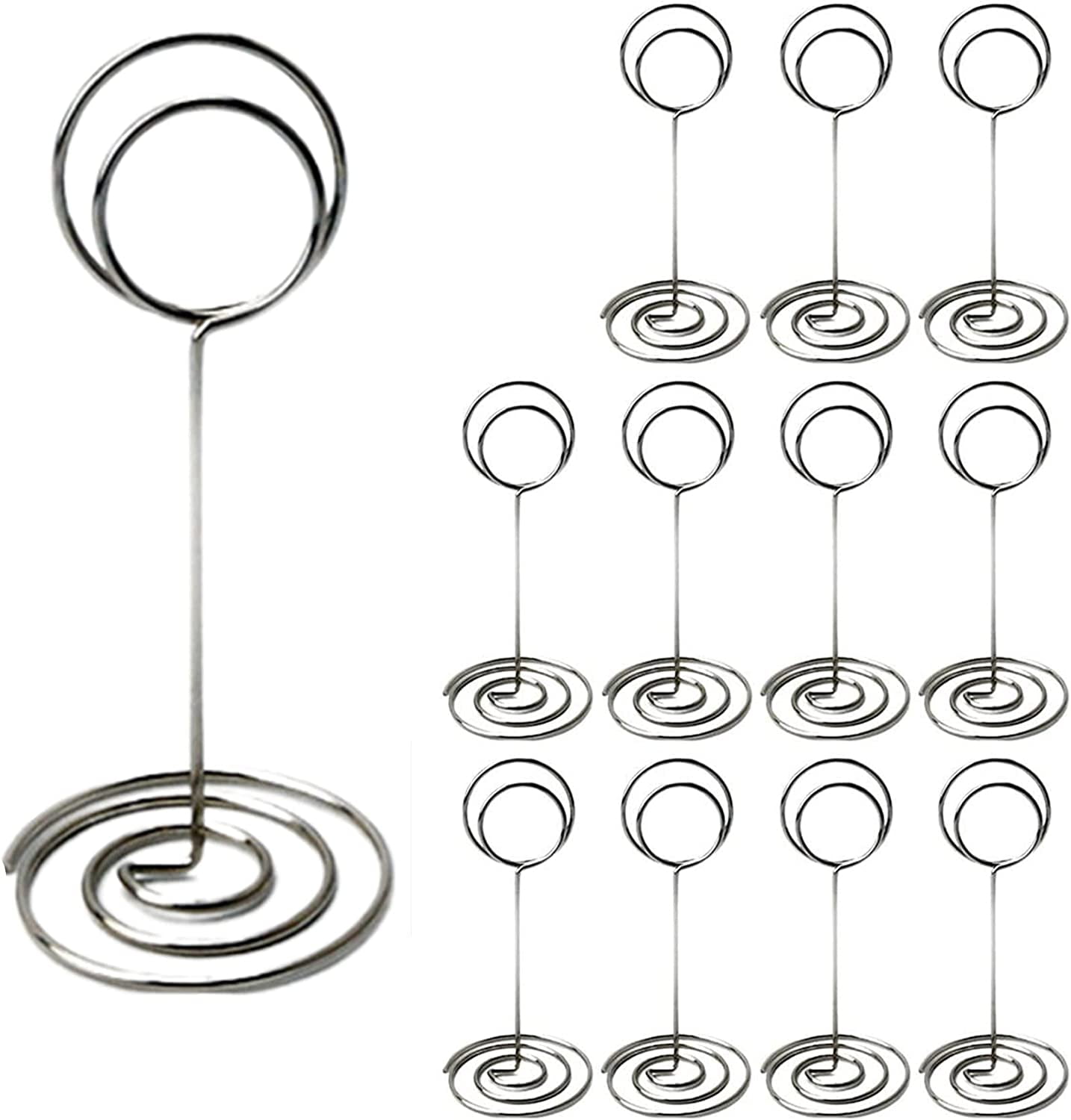 Round Design Table Number Holders, 12 Pcs Card Holders Stands for Memo ...