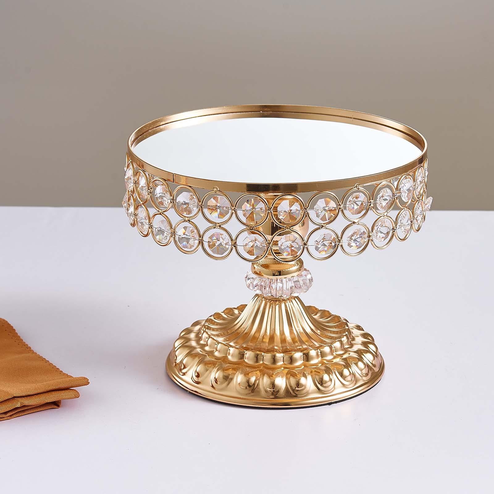 Round Dessert Cake Stand, Cake Display Server Tray Cake Pedestal Cake ...