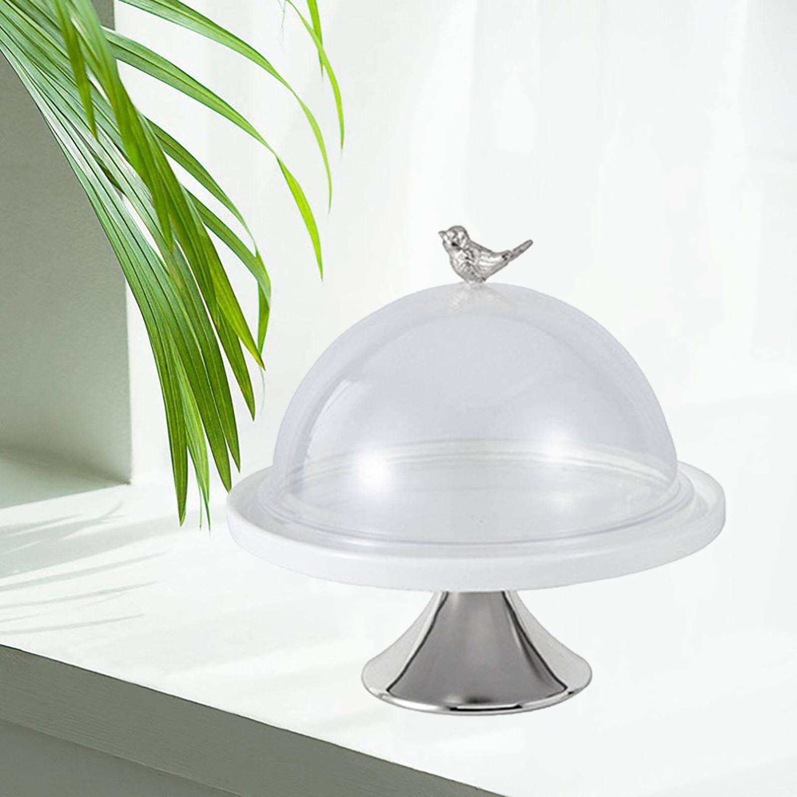 Round Dessert Cupcake Display Tray with Dome Serving Platter Cake ...