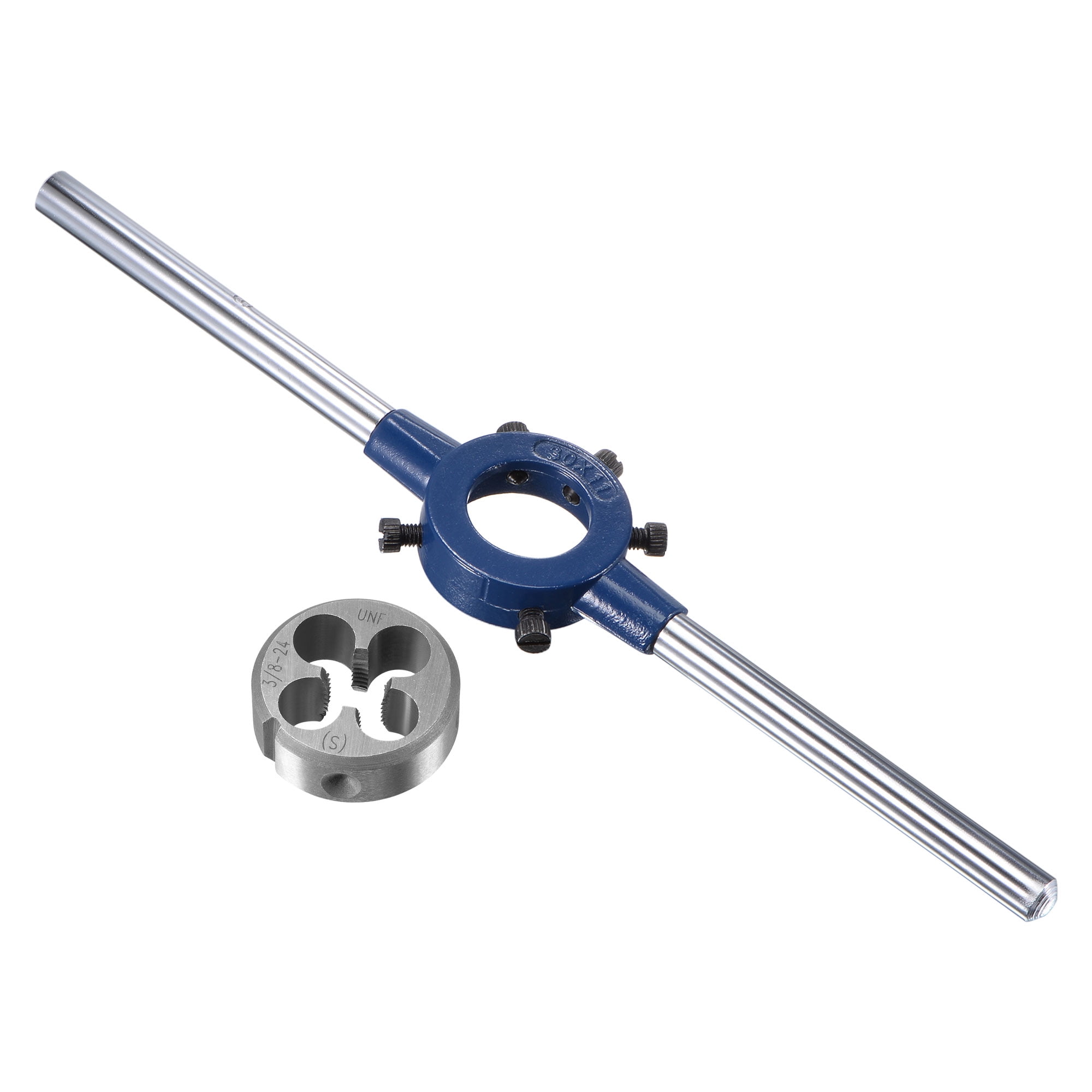 Round Die Stock Handle Wrench Set 3/8-24 UNF Threading Die and 30mm Die ...