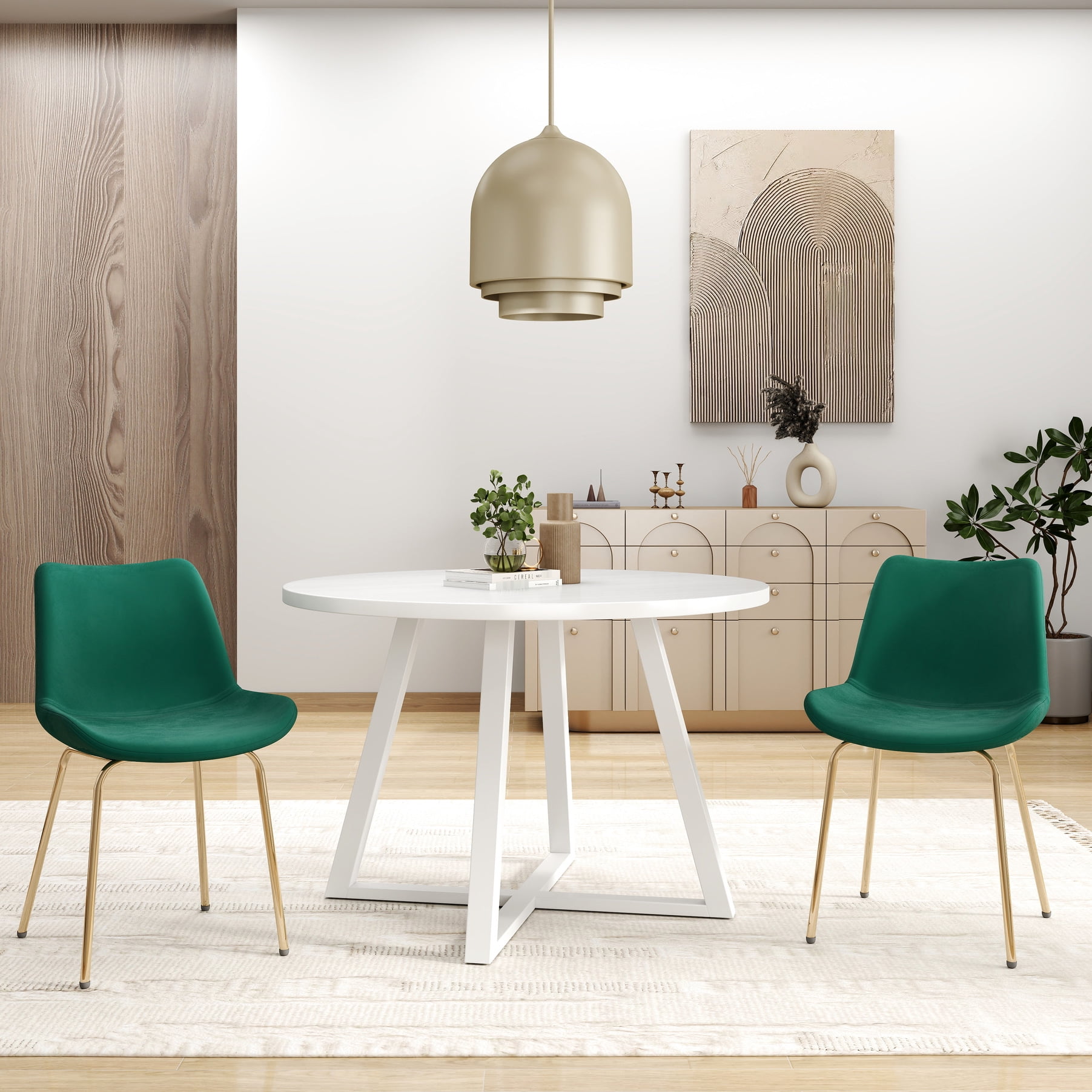 Round Dining Set | Contemporary Style in Dining Room | Rubberwood ...